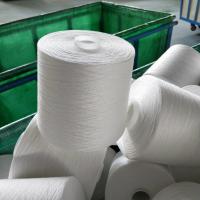 China TFO 20S - 80S White Polyester Yarn / Spun Sewing Thread For Auto Machine for sale