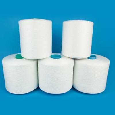 China Raw white Spun Polyester Thread , Oeko Tex Compact Spun Yarn 80S/2 for sale