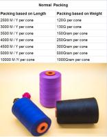 China 100% Polyester UV Resistant Sewing Thread 30S/2/3  High Level Color Fastness for sale