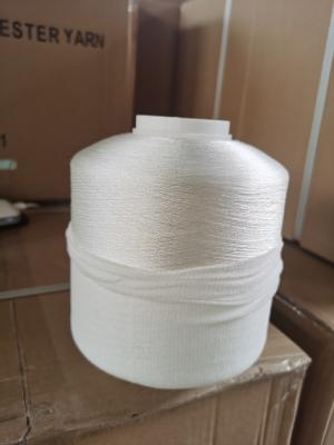 China Raw White Polyester Embroidery Thread 108D/2 ZS Twist High Strength for sale