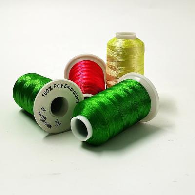 China Bright Color 100% Polyester Embroidery Thread Wear Resisting 108D/2 5000Y for sale