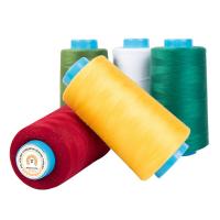 China 100% Polyester Staple Fiber Spun Poly Thread 4000Y 5000Y 10000Y for sale