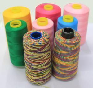 China Dye Tube Ring Spun Polyester Thread virgin and recycled TFO quality for sale