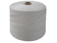 China Virgin Raw White Recycled Polyester Spun Yarn 60S/2 With GRS Certificate for sale
