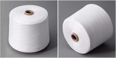 China Raw White Poly Poly Core Spun Thread 28S/3 For Leather Products for sale
