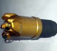China Rocks Drilling Matrix Body PDC Drill Bit 76mm Diameter For Coal Mining for sale
