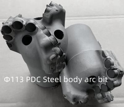 China Arc Angle Polycrystalline Diamond Bit , 96mm PDC Oilfield Drill Bit for sale
