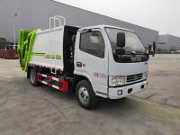 China 6m3 Garbage Collection Truck Transfer Vehicle Barrel Mounted Garbage Compactor Truck for sale