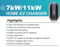 China Electric Car 3phase Type 2 Charger 11kw Power With 4m Cables Portable Ev Charger for sale