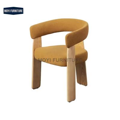 China Moyi Ash Solid Wood Low-back Arm Dining Chair - 22