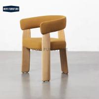 China Moyi Ash Solid Wood Low-back Arm Dining Chair - 22