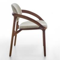 China Office Building Solid Wood Dining Chair - Classic Designer Style with Genuine North American Black Walnut Wood Construction for sale