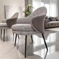 China Custom Modern Dining Chair with Leather or Velvet Upholstery - 18-20 Inch Seat Height, 250-300 lb Capacity for sale