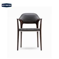 China Wabi Sabi Italian Modern Solid Wood Dining Chair with Comfortable Armrests for Home and Cafe Use for sale