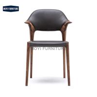 China Wabi Sabi Italian Modern Solid Wood Dining Chair with Comfortable Armrests for Home and Cafe Use for sale