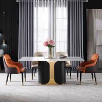 China Nordic Luxury Dining Chair with Synthetic Leather Upholstery, Solid Wood Legs and 300 lbs Weight Capacity for sale
