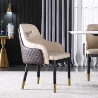 China Nordic Luxury Dining Chair with Synthetic Leather Upholstery, Solid Wood Legs and 300 lbs Weight Capacity for sale