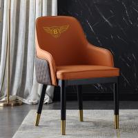 China Nordic Luxury Dining Chair with Synthetic Leather Upholstery, Solid Wood Legs and 300 lbs Weight Capacity for sale