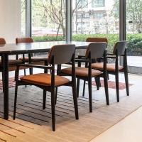 China Synthetic Leather Dining Chair Set of 6 - Solid Wood Mexican Style Luxury Hotel Restaurant Nordic Design Commercial Grade for sale