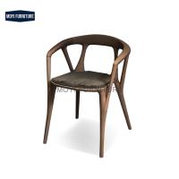 China Custom Nordic Hotel Dining Chairs - 45cm Width Solid Wood Frame with Leather/Fabric Upholstery - 150kg Load Capacity for sale