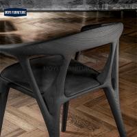 China Custom Nordic Hotel Dining Chairs - 45cm Width Solid Wood Frame with Leather/Fabric Upholstery - 150kg Load Capacity for sale