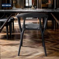 China Custom Nordic Hotel Dining Chairs - 45cm Width Solid Wood Frame with Leather/Fabric Upholstery - 150kg Load Capacity for sale