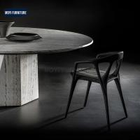 China Custom Nordic Hotel Dining Chairs - 45cm Width Solid Wood Frame with Leather/Fabric Upholstery - 150kg Load Capacity for sale