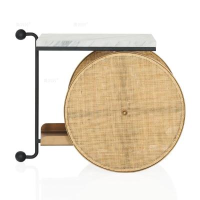 China Custom Iron Wood Trolley Cart with Wheels for Hotels Restaurants Banquets - Multiple Size Options Available for sale