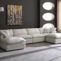 China High Density Foam 3-Piece Sectional Sofa Set - 280cm L-Shape Modern Fabric Living Room Furniture with High Resilience Cushions for sale