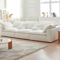 China High Density Foam 3-Piece Sectional Sofa Set - 280cm L-Shape Modern Fabric Living Room Furniture with High Resilience Cushions for sale
