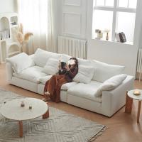 China High Density Foam 3-Piece Sectional Sofa Set - 280cm L-Shape Modern Fabric Living Room Furniture with High Resilience Cushions for sale