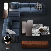 China Custom L-Shape Sectional Sofa Set - Italian Design Modern Living Room Furniture with OEM Manufacturing Options for sale