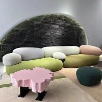 China Armless Sectional Sofa Set Modern Modular with Plastic Legs Nordic Minimalist Italian Design Living Room Furniture for sale