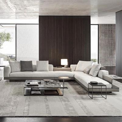 China Italian Design Genuine Leather L-Shaped Sectional Sofa Set in Modern White Finish for Living Room for sale
