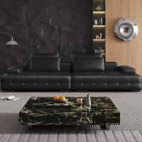 China MOYI Italian Minimalist Cowhide Sofa - Modular Lawrence Collection for Large Villa Living Rooms for sale