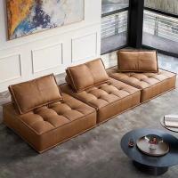 China Tufted Modular Sofa with Lamb Wool Upholstery and Wood Legs - Nordic Minimalist Design for Living Rooms 80-120 Inch Configurations for sale