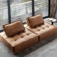 China Tufted Modular Sofa with Lamb Wool Upholstery and Wood Legs - Nordic Minimalist Design for Living Rooms 80-120 Inch Configurations for sale