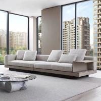 China Luxury Modular L-Shaped Sofa Set with Italian Upholstery - Modern Living Room Furniture with Custom Sample Options for sale