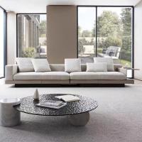 China Luxury Modular L-Shaped Sofa Set with Italian Upholstery - Modern Living Room Furniture with Custom Sample Options for sale