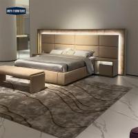 China Metal Frame Leather Bed King Size Set - Modern Italian Design with Queen & Double Dimensions for sale