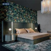 China King Size Bed Frame with Synthetic Leather Upholstery and Melamine Panels - Modern Italian Luxury Design 76x80 Inches for sale