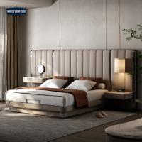 China Italian Luxury Integrated Bedroom Set with Soft Bed, Dressing Table & Bedside Tables - Modern Villa Furniture Collection for sale