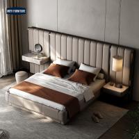 China Italian Luxury Integrated Bedroom Set with Soft Bed, Dressing Table & Bedside Tables - Modern Villa Furniture Collection for sale