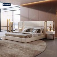 China Soft Bed Luxury Modern Bedroom Set with Leather Upholstery and Storage - Single 90cm or King 150cm Size Options for sale
