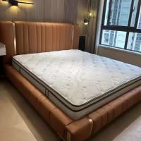 China MDF Panel MOYI Leather Modern Double Design Wooden Queen Bedroom Set - King Size Bed with Premium Construction for sale