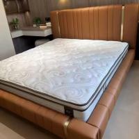 China MDF Panel MOYI Leather Modern Double Design Wooden Queen Bedroom Set - King Size Bed with Premium Construction for sale