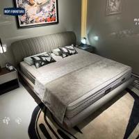 China Microfiber Upholstered Double Italian Bed King Size 76x80 or Queen Size 60x80 Luxury Modern Frame Furniture for sale
