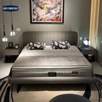 China Microfiber Upholstered Double Italian Bed King Size 76x80 or Queen Size 60x80 Luxury Modern Frame Furniture for sale
