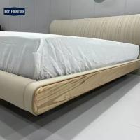 China Microfiber Upholstered Double Italian Bed King Size 76x80 or Queen Size 60x80 Luxury Modern Frame Furniture for sale