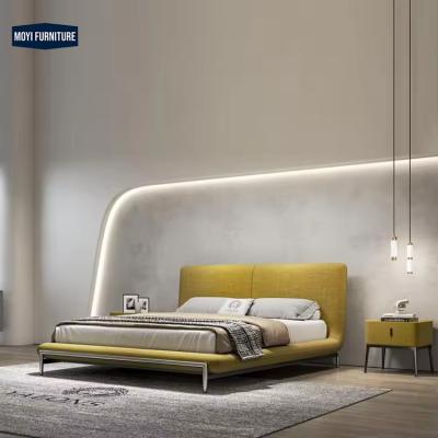 China Microfiber Cover Material for Modern Wooden Bed Sets - Queen 180cm, King 200cm, Double 150cm Custom Sizes for sale